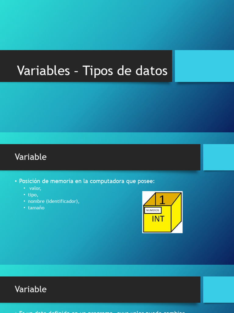 Variables Tipos Datos Practica 13 | PDF | Tipo de datos | Variable ...