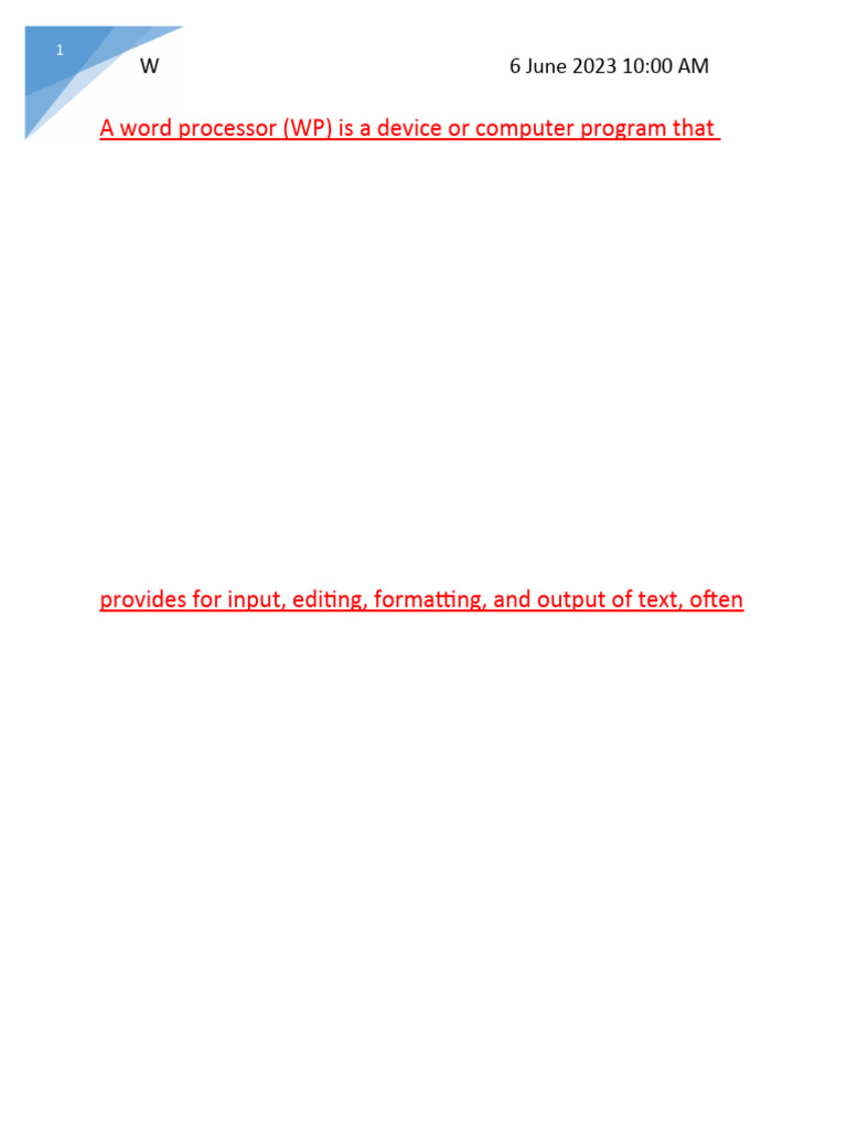 Understanding Word Processors | PDF