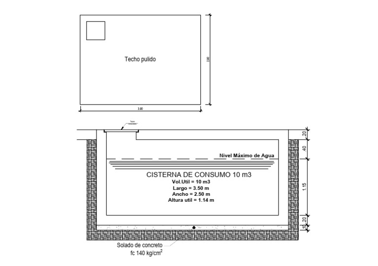 Layout de Cisterna de 10 m3 | PDF