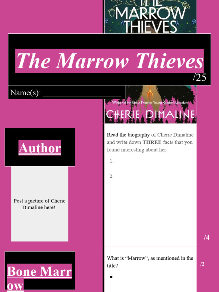 The Marrow Thieves Webquest | PDF