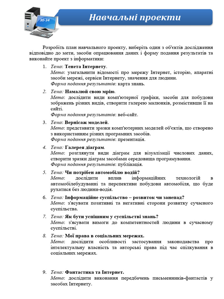 Navchalni Proekti | PDF