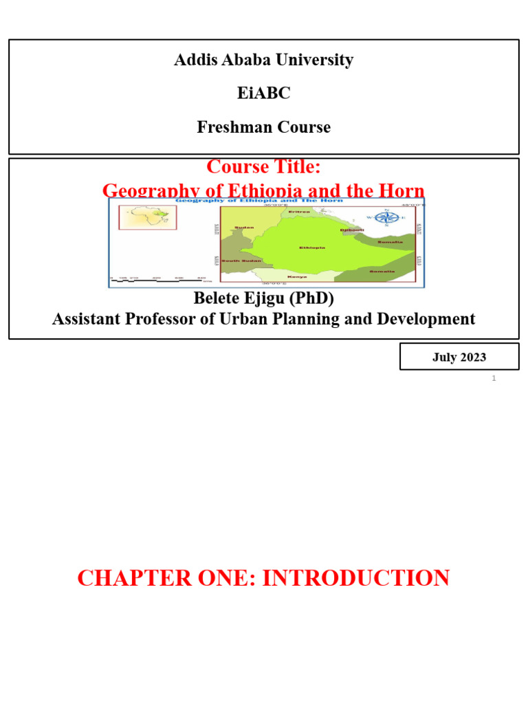 Freshman Geography Lecture 1 | PDF | Geography | Map