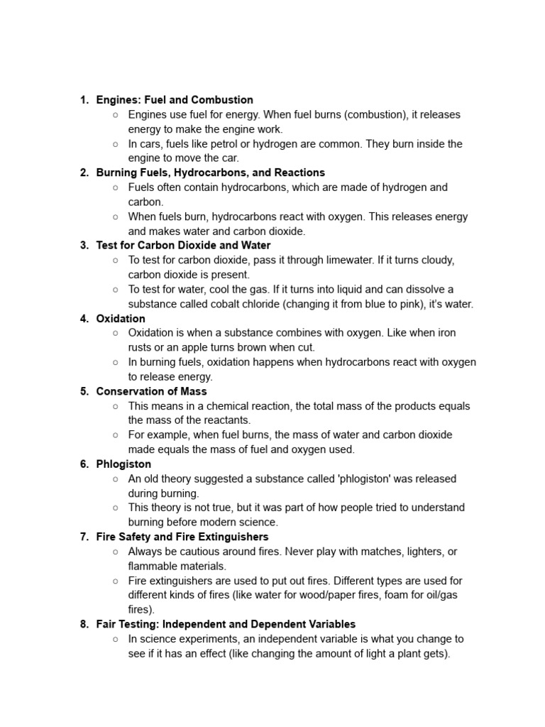 Science ks3 8E | PDF | Combustion | Fires