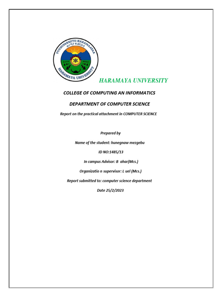 Computer Science Internship Report | PDF | Computer Network | Automated ...