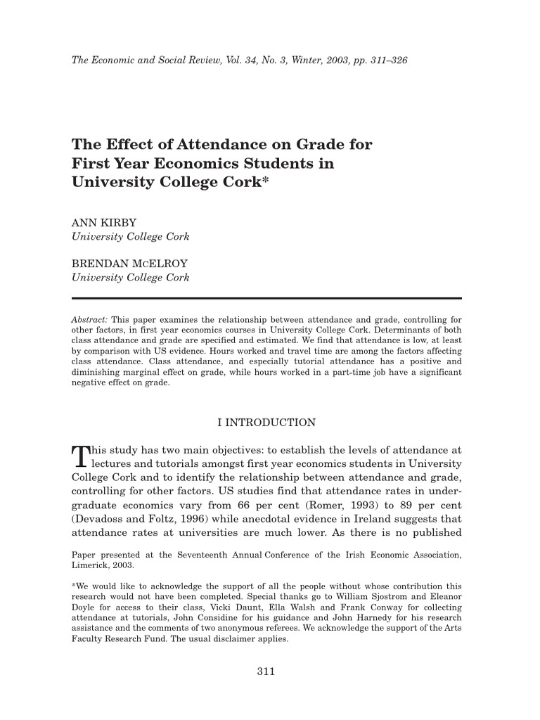 Attendance | PDF | Sampling (Statistics) | Science