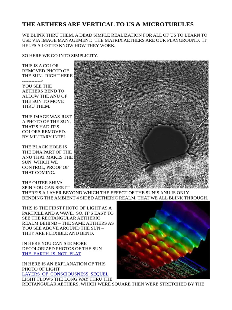 THE AETHERS ARE VERTICAL TO US and MICRO | PDF | Luminiferous Aether | Sun