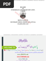 ? Bise Lahore Matric Result 2015 Gazette Downloadl | PDF