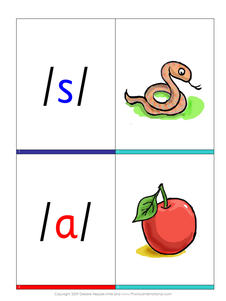 AA Phoneme Cards Less Ink | PDF