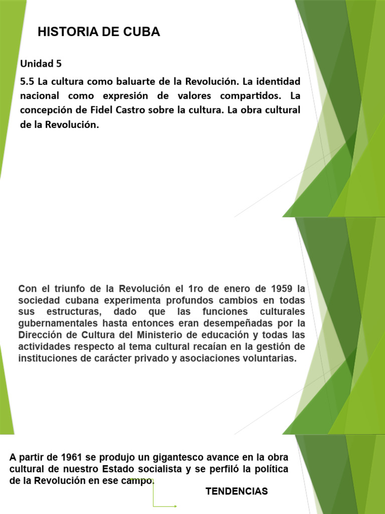Conferencia 5.5 La Cultura Como Baluarte de La Revolución | PDF | Cuba ...