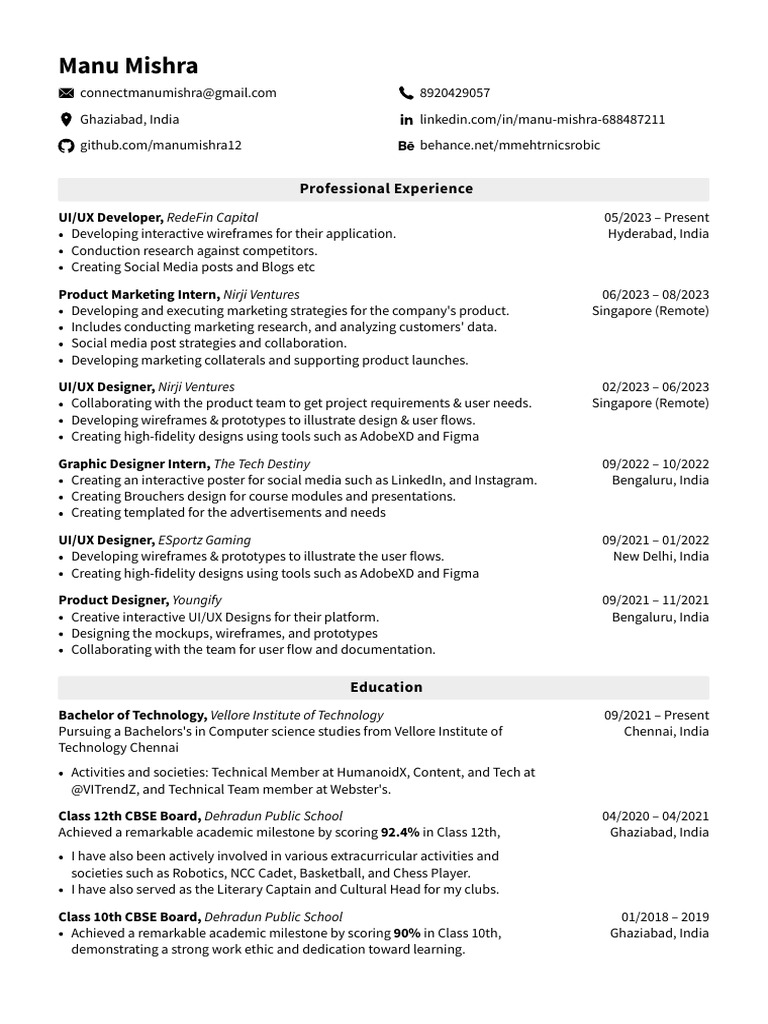 Manu Mishra Resume 2023 UPDATEDpdf | PDF | Social Media | Popular ...