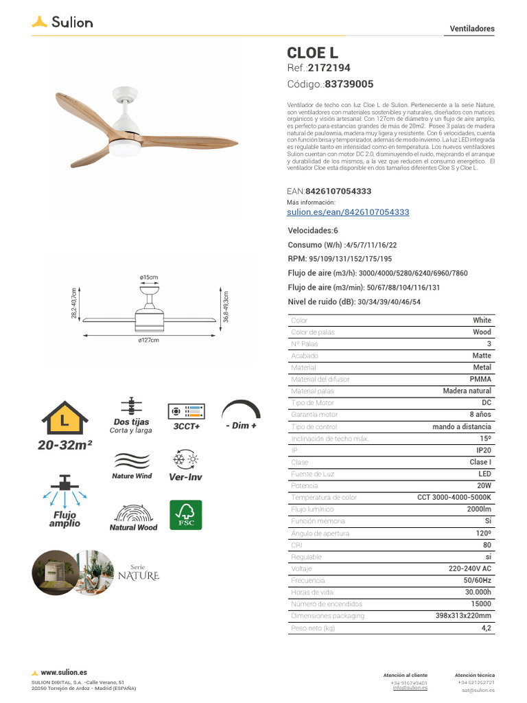 Cloe L: Ref.:2172194 Código.:83739005 | PDF | Diodo emisor de luz | Bienes manufacturados