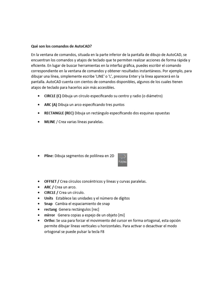 Qué Son Los Comandos de AutoCAD | PDF Qué Son Los Comandos de AutoCAD | PDF