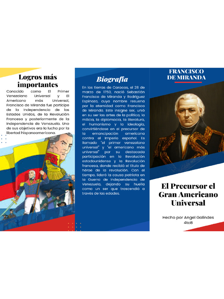 Triptico Francisco de Miranda | PDF