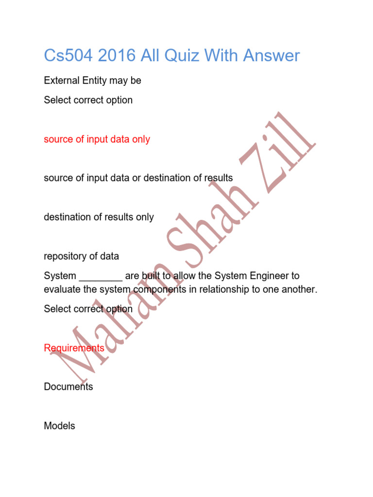 CS504 Solved Mega File With Reference | PDF | Class (Computer ... CS504 Solved Mega File With Reference | PDF | Class (Computer ...