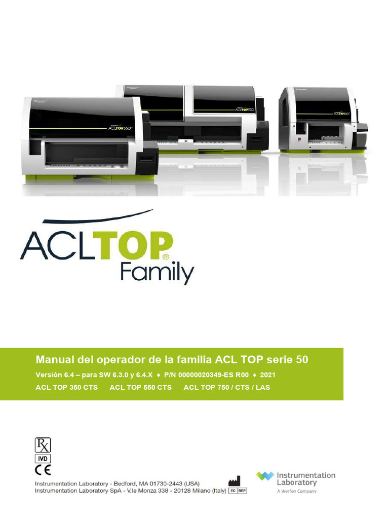Manual de Usuario ACL TOP 350 | PDF | Coagulación | Software