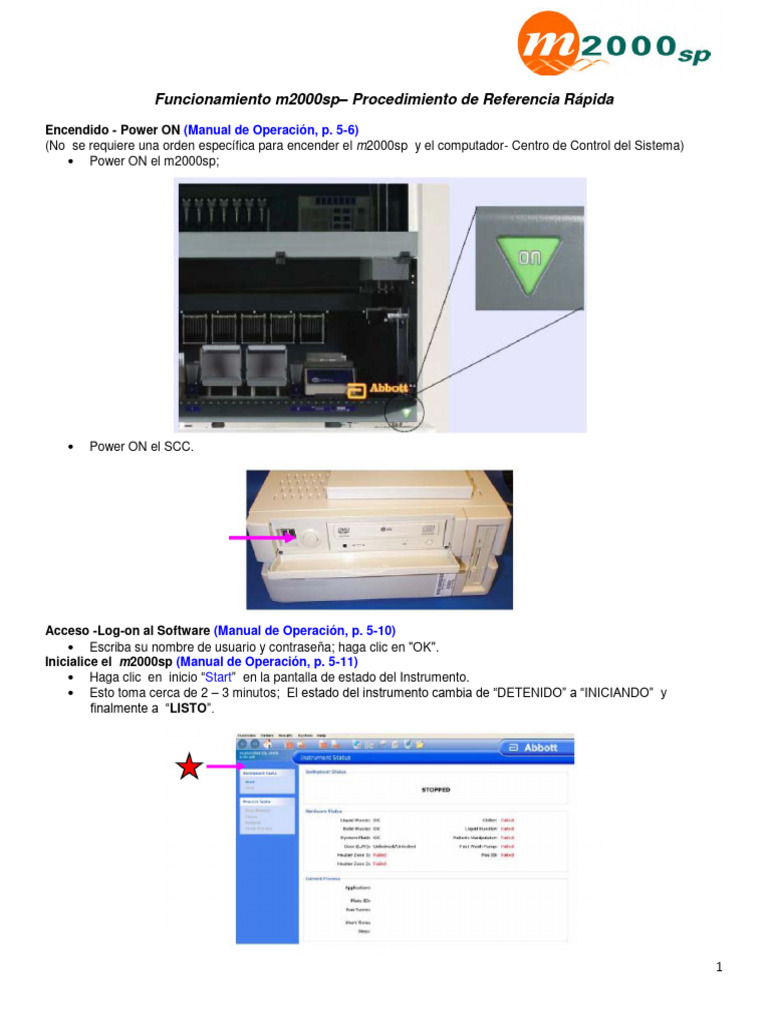 Guia Rápida de Operacion m2000sp E Series | PDF | Software de la ...