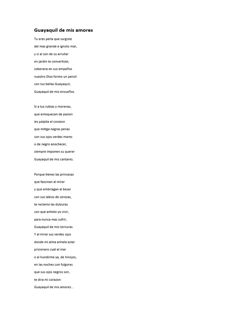Guayaquil de Mis Amores | PDF