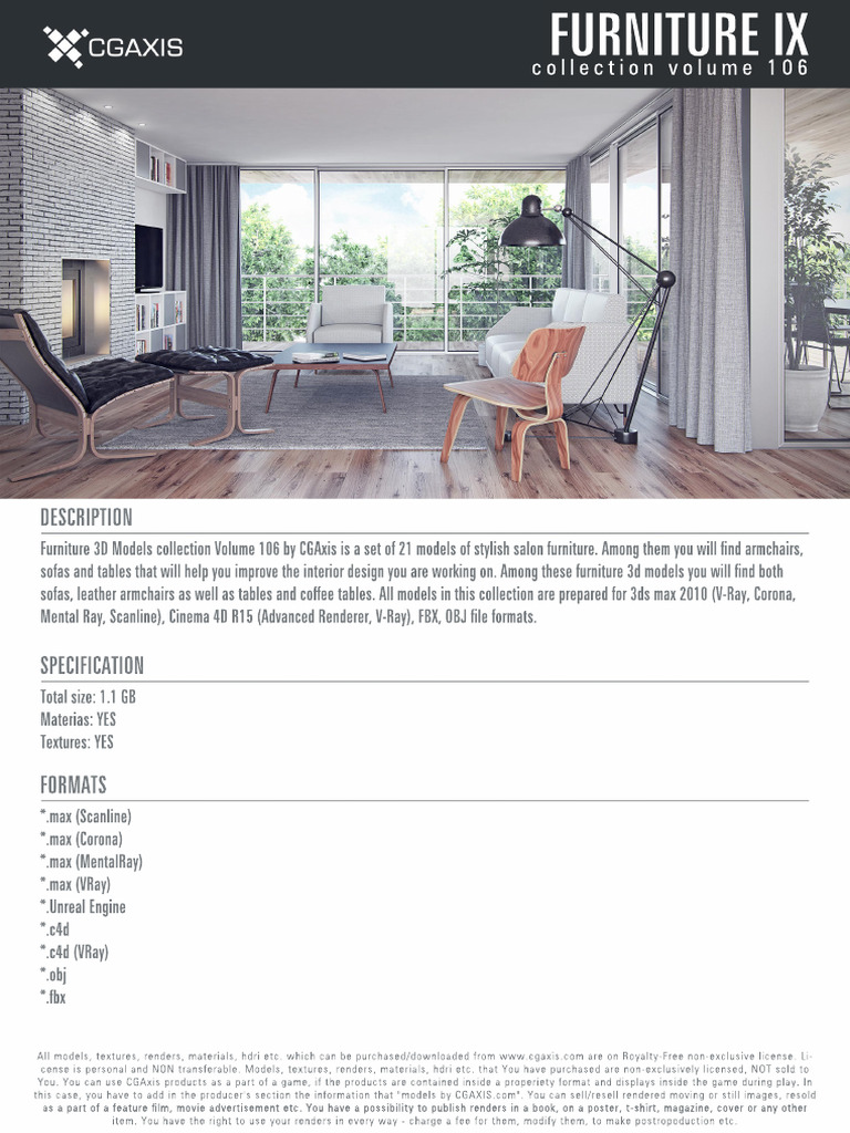 3D Salon Furniture Models | PDF