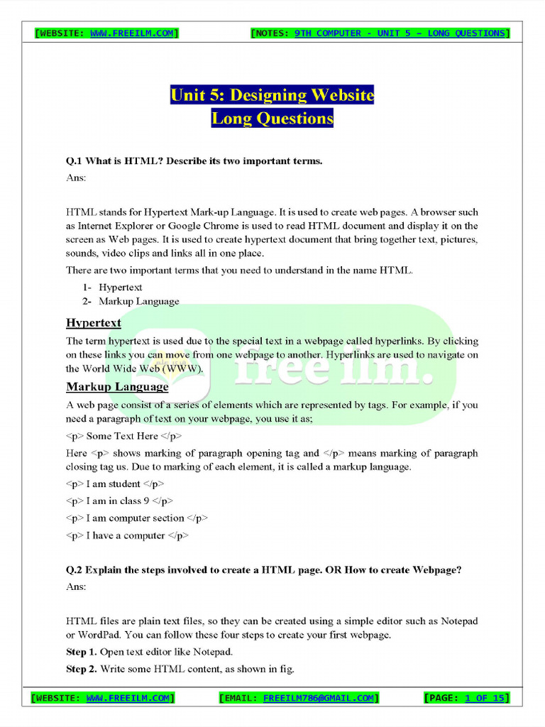 9th Comp CH 5 LQ | PDF