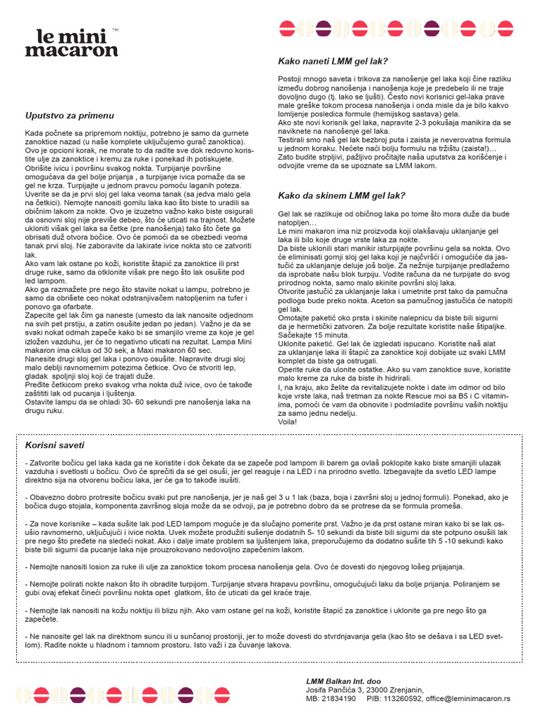 LMM Uputsvo Za Primenu 2 | PDF