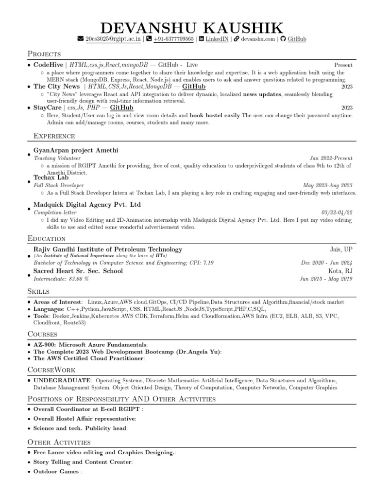 DevOps CV | PDF | Amazon Web Services | World Wide Web