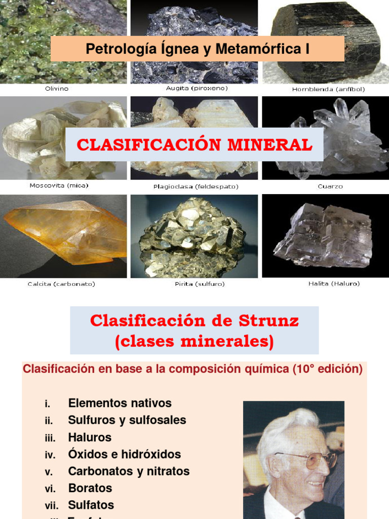 Clase 4. Clasificación Mineral Strunz | PDF | Minerales | Carbonato