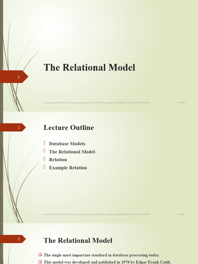 05 The Relational Model Pdf Relational Database Relational Model