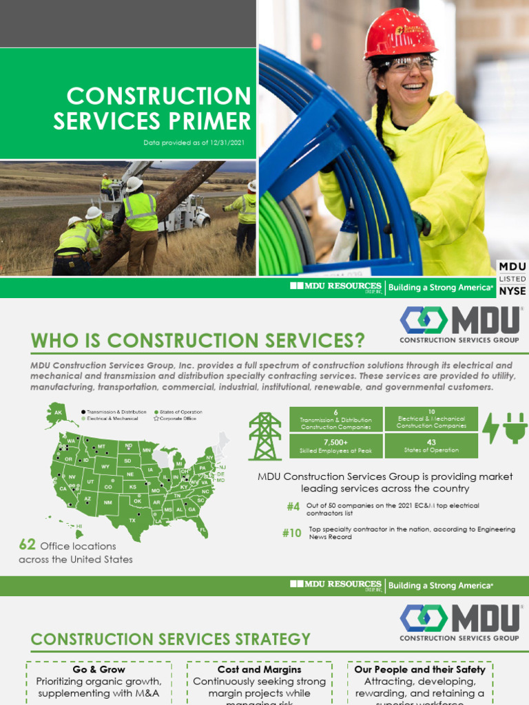 MDU Business Primers Construction Services Group V FINAL | PDF ...