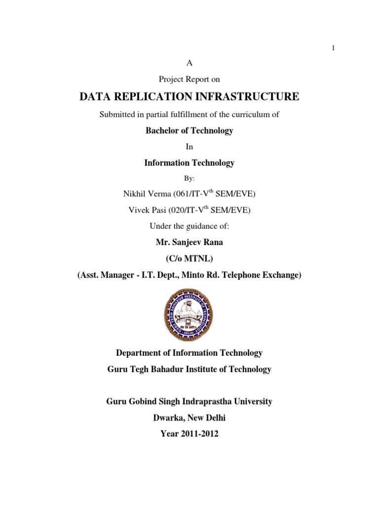 Final Project Report | PDF | Replication (Computing) | Computer Network
