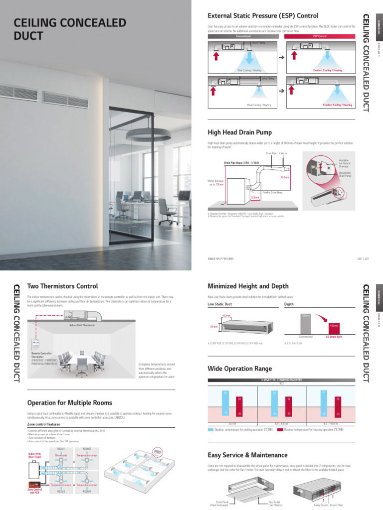 Single Split Duct Type Leaflet (20220621 232055288) | PDF | Duct (Flow ...