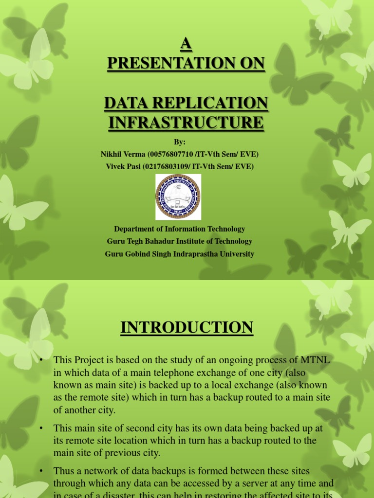 Presentation On Training Project | PDF | Replication (Computing) | Computer Architecture