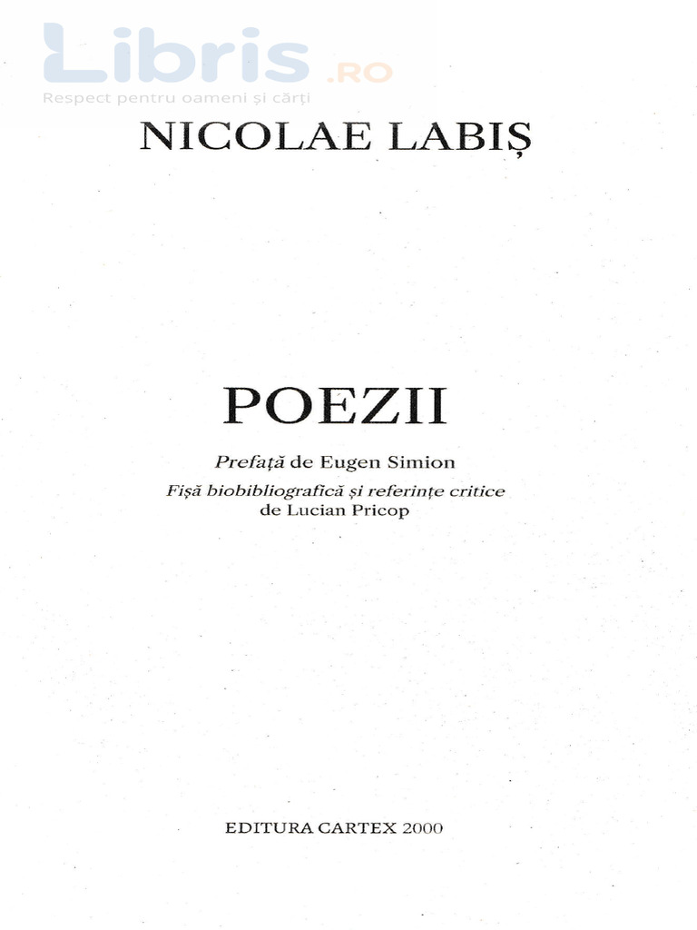 Poezii - Nicolae Labis | PDF