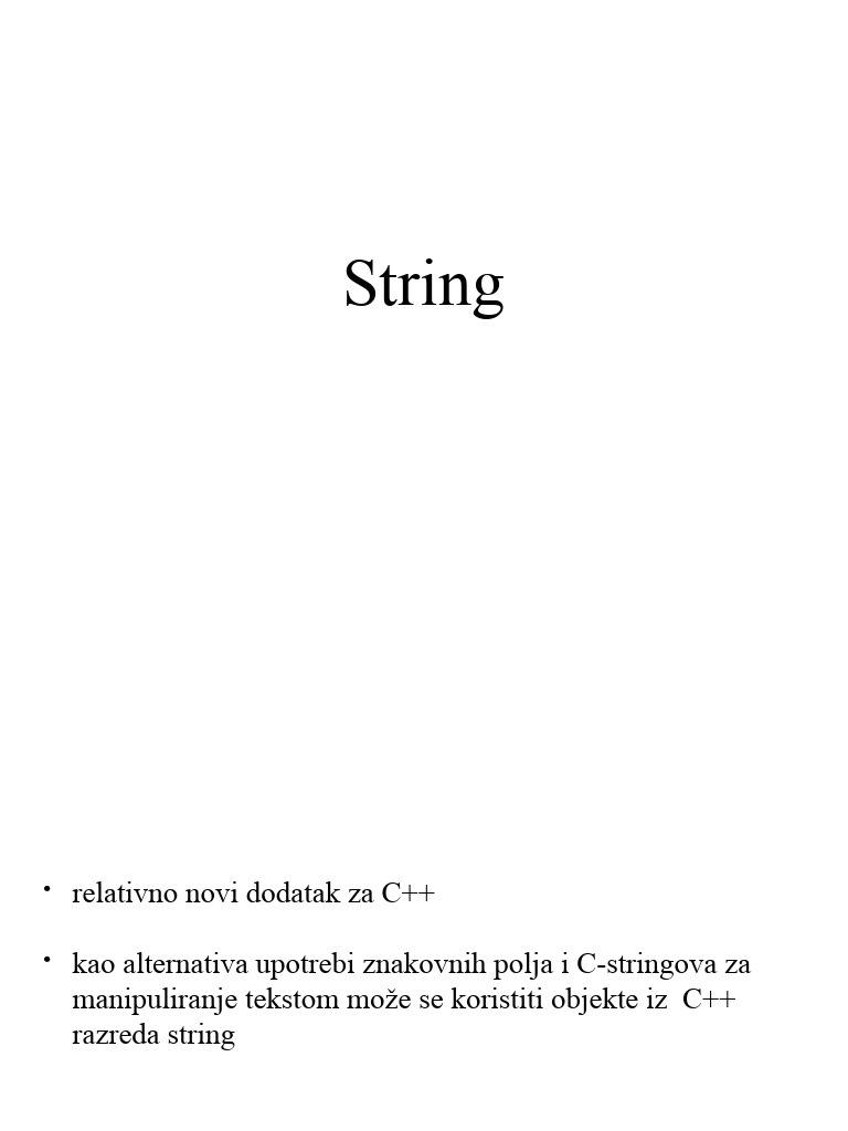 String Objekti I Zadaci | PDF