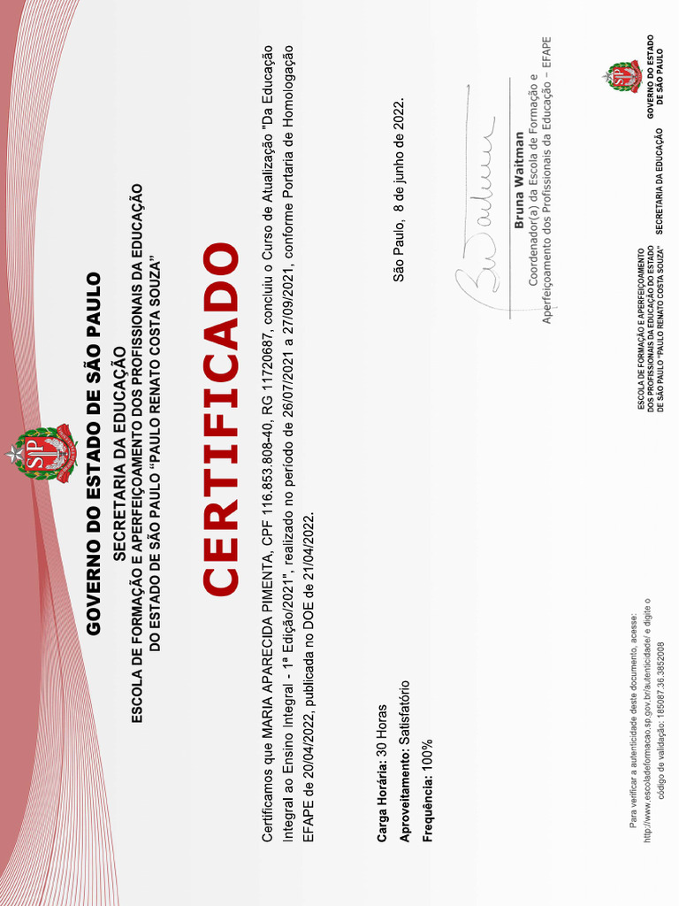 Certificado 6 Efap | PDF