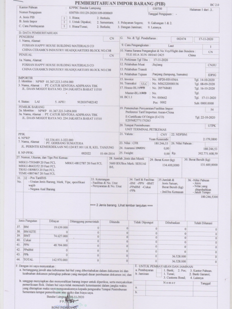 Dokumen Pib 002474 PT Cs | PDF