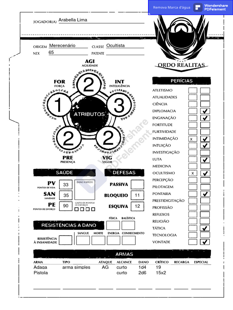 Ficha Da Arabella | PDF | Rituais