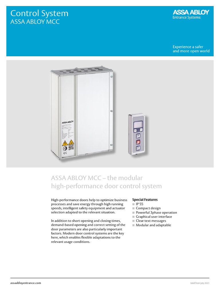 Assa Abloy MCC Version 7110 - en | PDF | Door | Electrical Engineering