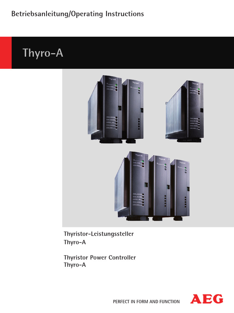 Aeg Manual Thyro-A | PDF | Mains Electricity | Power Supply