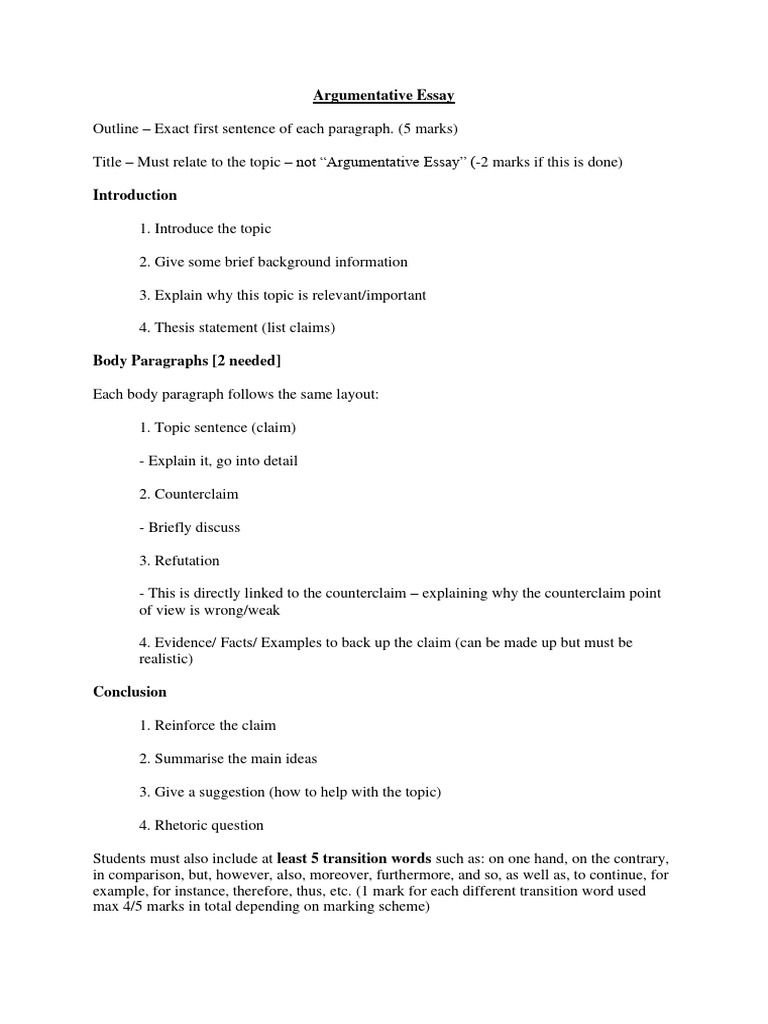 Argumentative Essay Notes | PDF | Tablet Computer | Essays