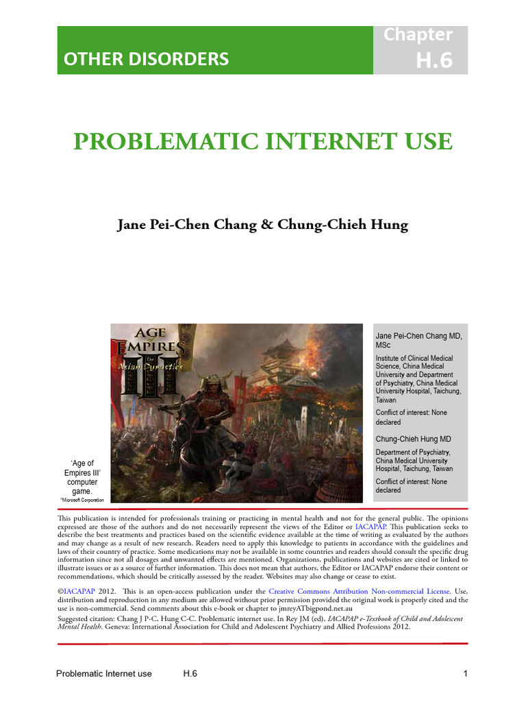 Problematic Internet Use | PDF | Mental Disorder | Substance Use Disorder