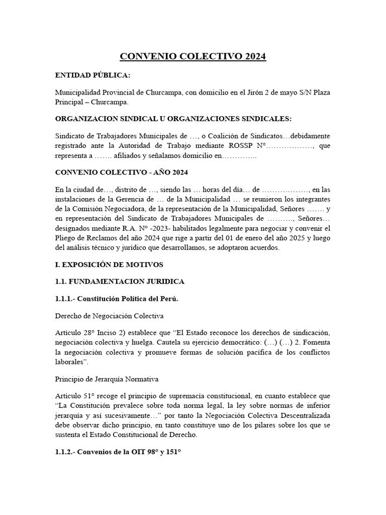Convenio Colectivo 2024 | PDF | Salario | Derecho laboral