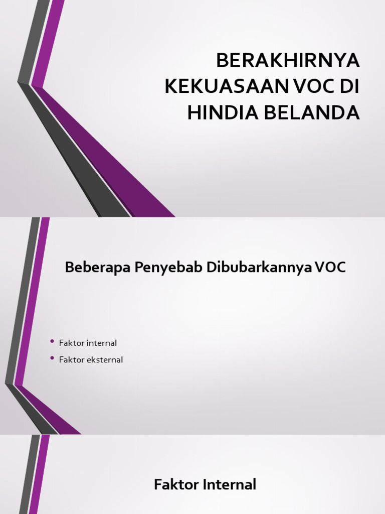 Penyebab Pembubaran VOC di Hindia Belanda | PDF | Perjalanan | Sejarah