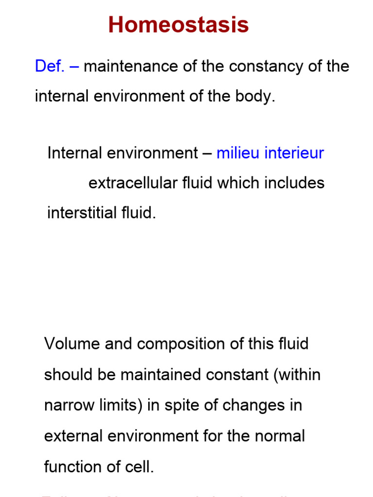 Homeostasis | PDF | Homeostasis | Physiology
