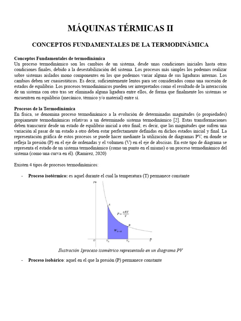 Conceptos Fundamentales de La Termodinámica | Descargar gratis PDF | Gases | Termodinámica