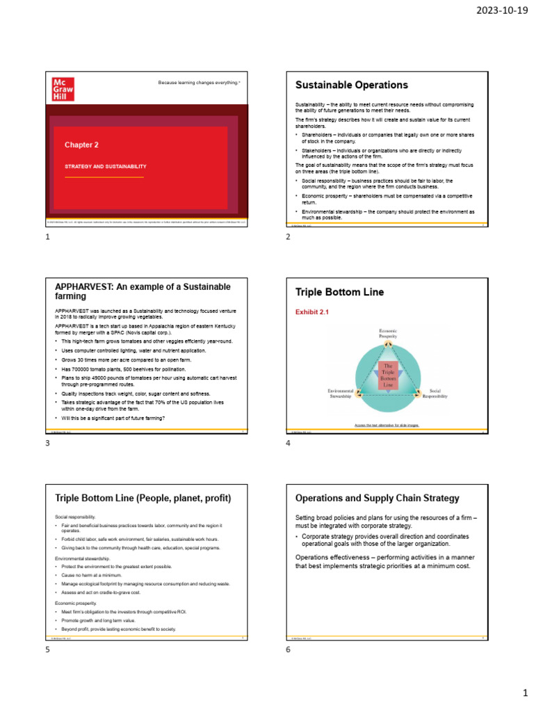 Chapter 2 PPT Slides F23 (Handout Format) | PDF | Risk | Sustainability