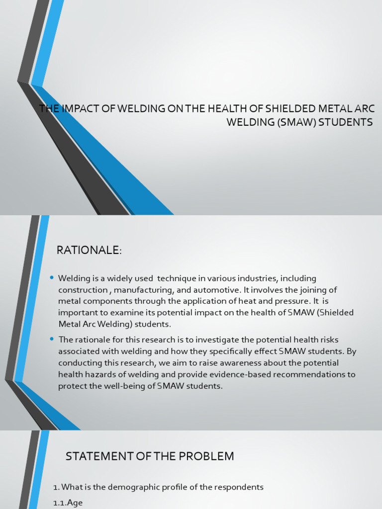 Health Risks for SMAW Students | PDF | Art | Science & Mathematics