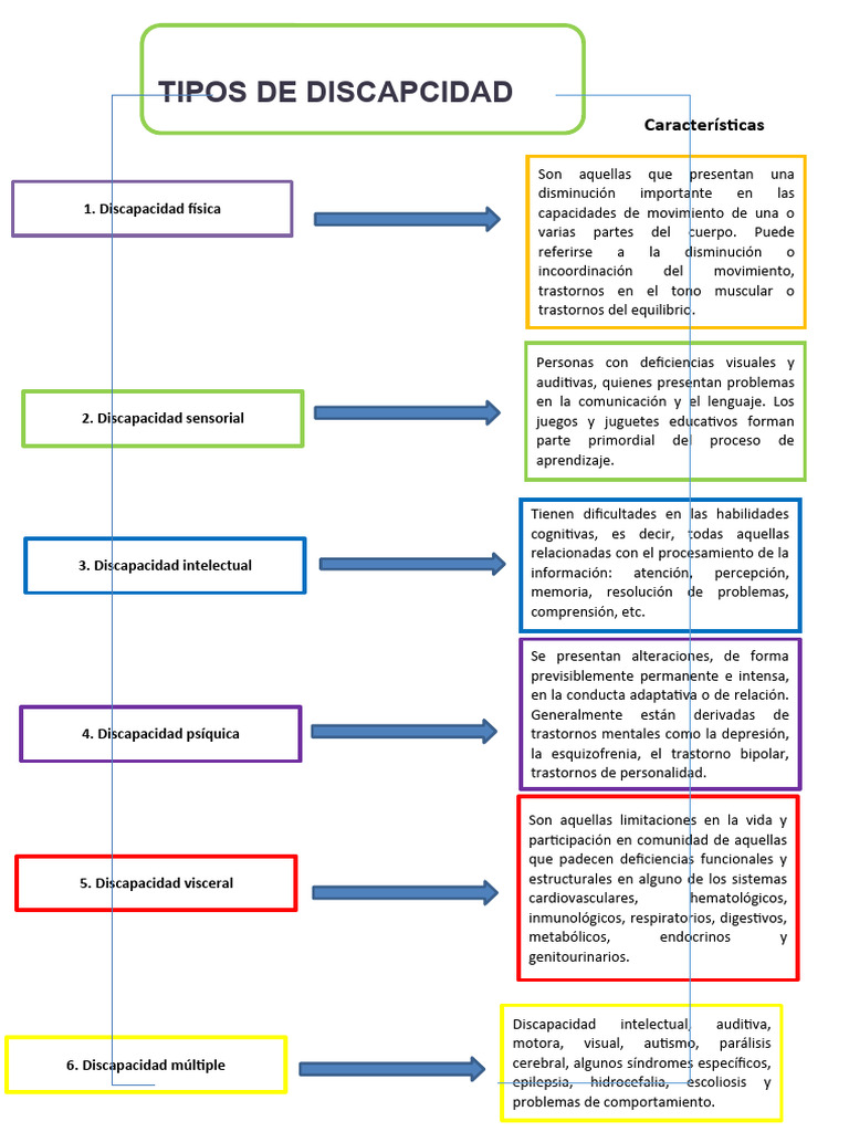 Tipos de Discapacidad | PDF | Discapacidad intelectual | Invalidez