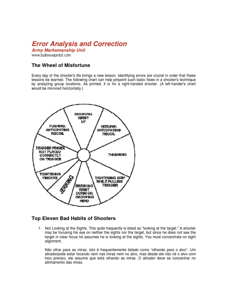Error Analysis and Correction