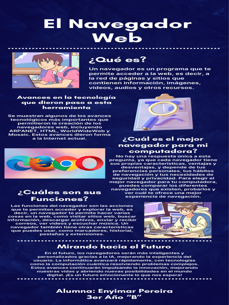 Infografía La Era Digital Tecnología Moderno Azul | PDF | Red mundial | Internet y web
