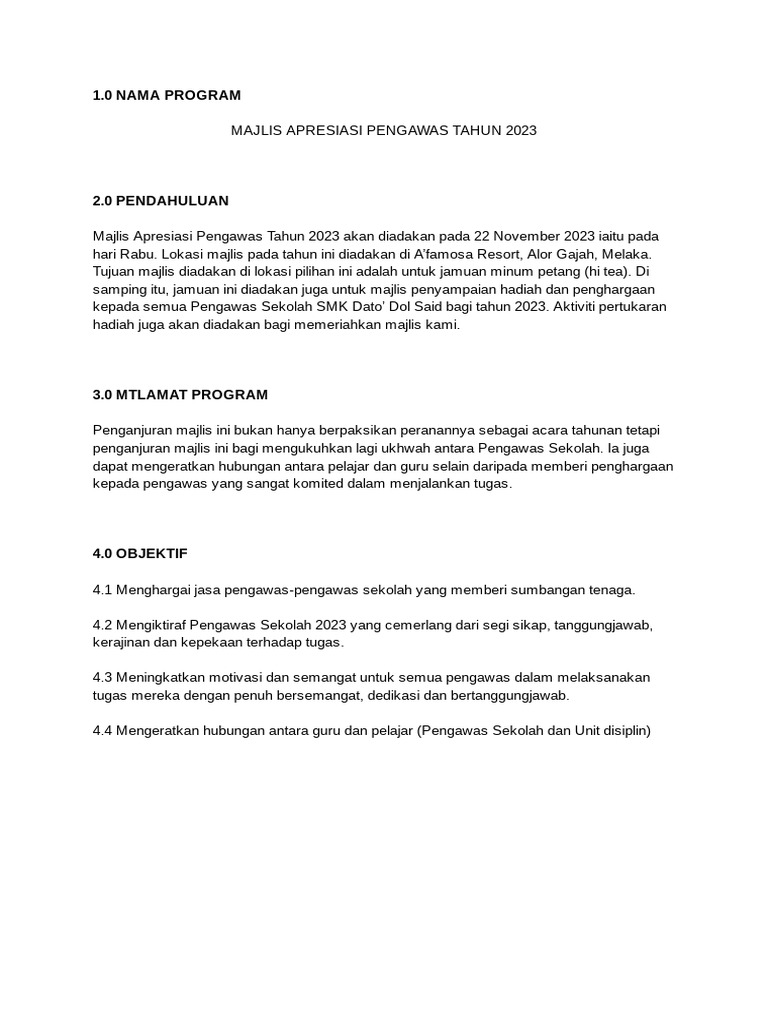 1.0 Nama Program | PDF